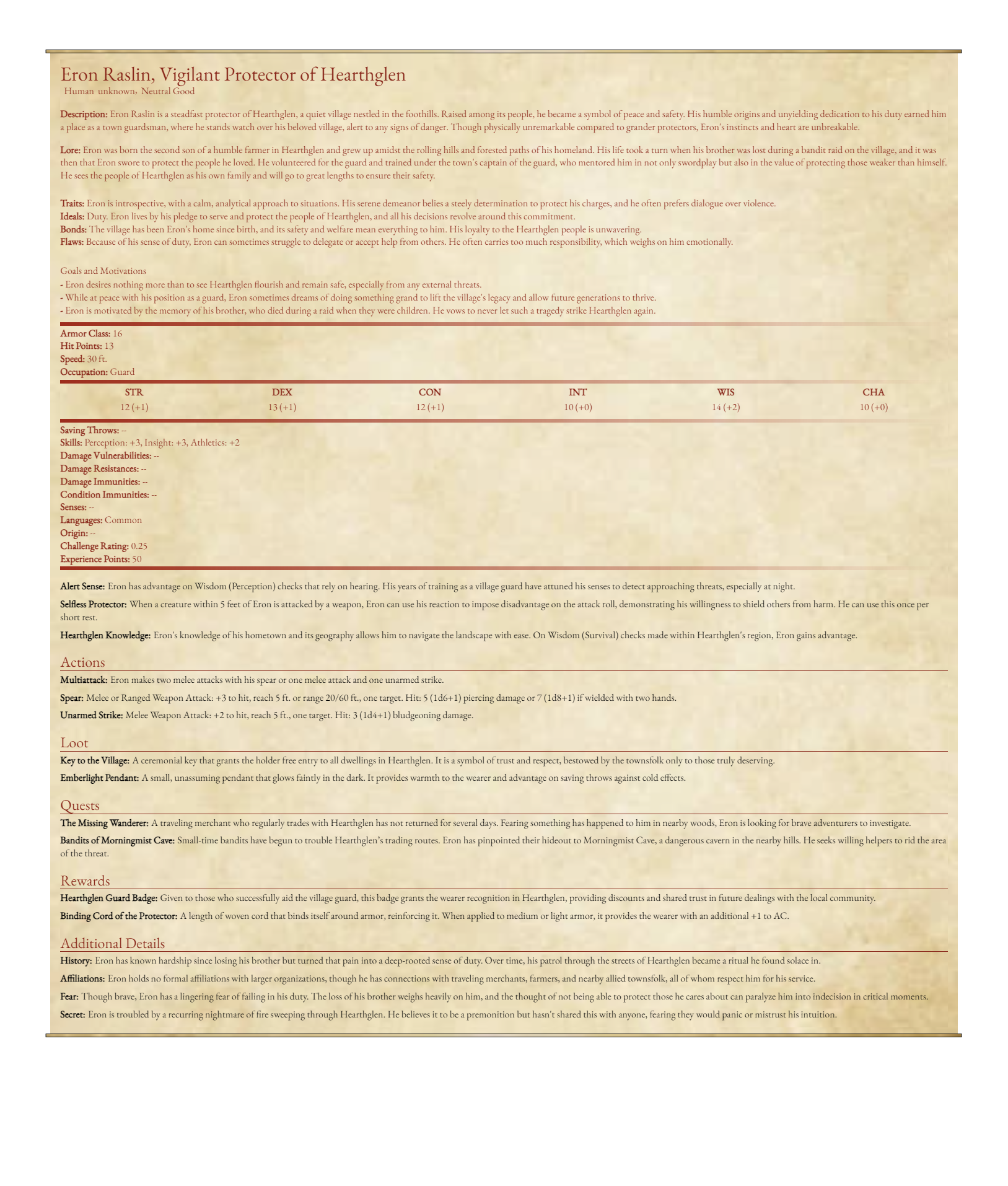 Eron Raslin Character in Realms of Shyish | World Anvil