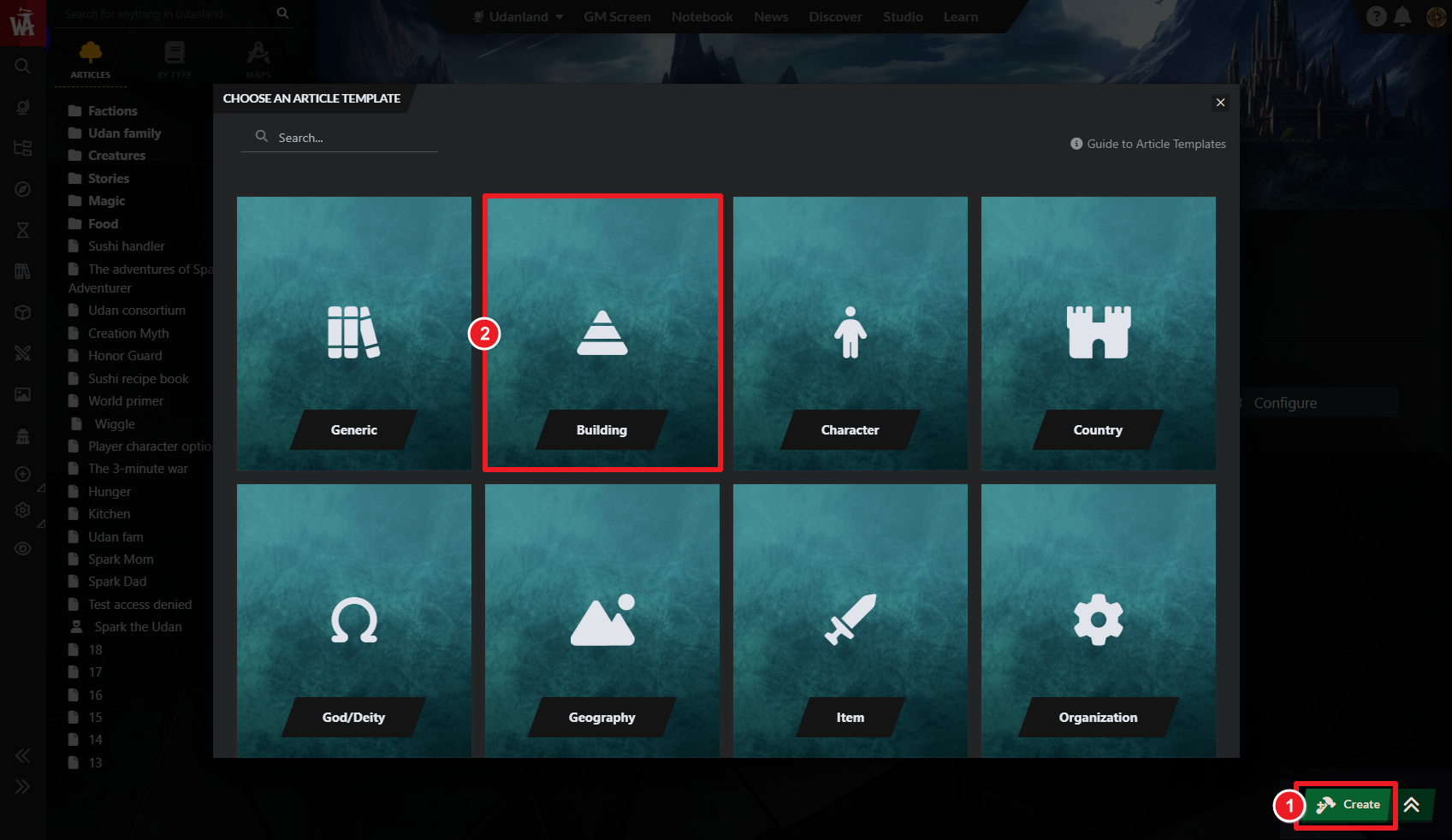 Lesson 1: Get Started with Articles in World Anvil Beginner Tutorials ...