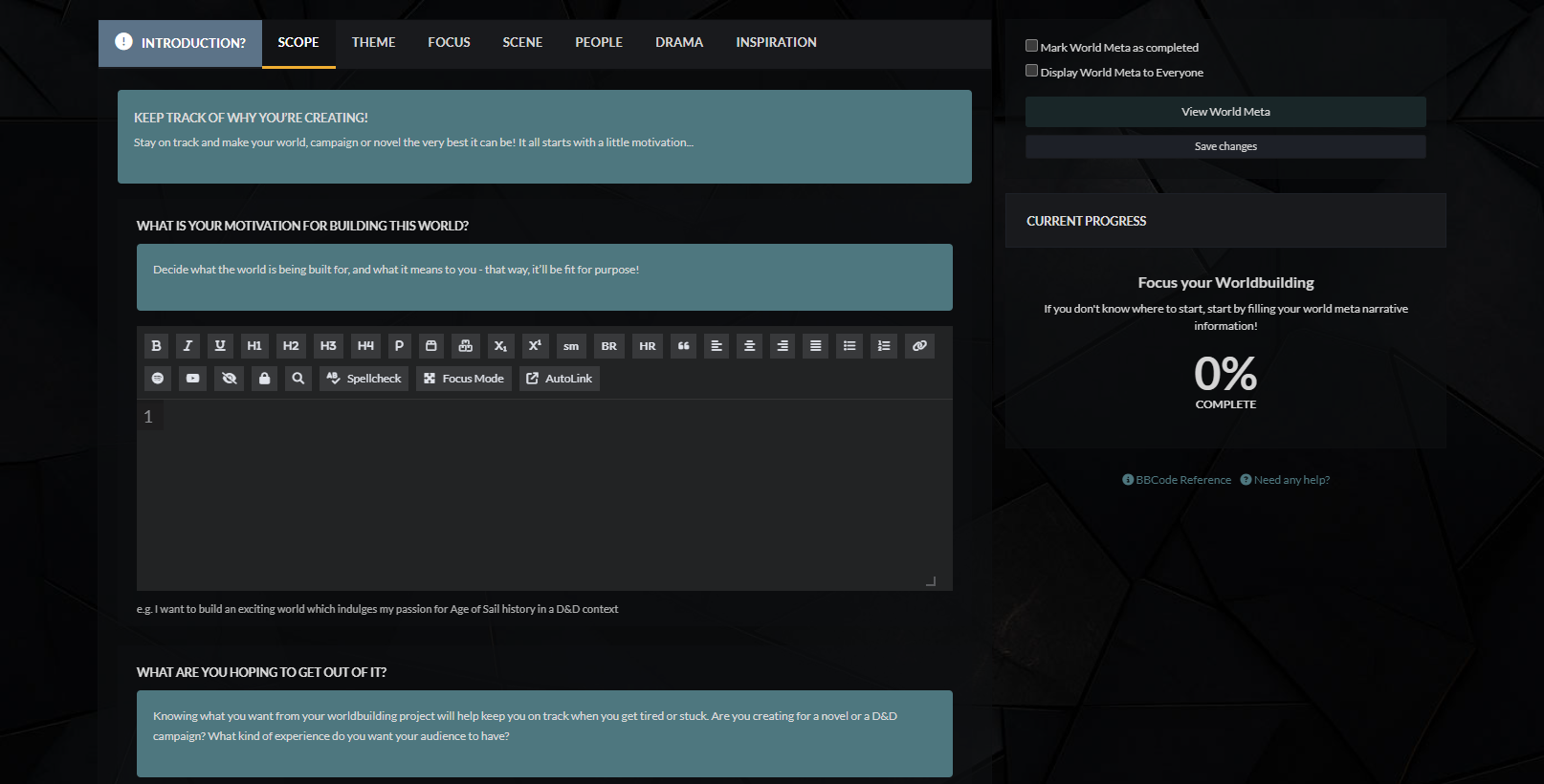 Feature Guide to the Meta in Meta Tutorials Knowledge Base | World Anvil