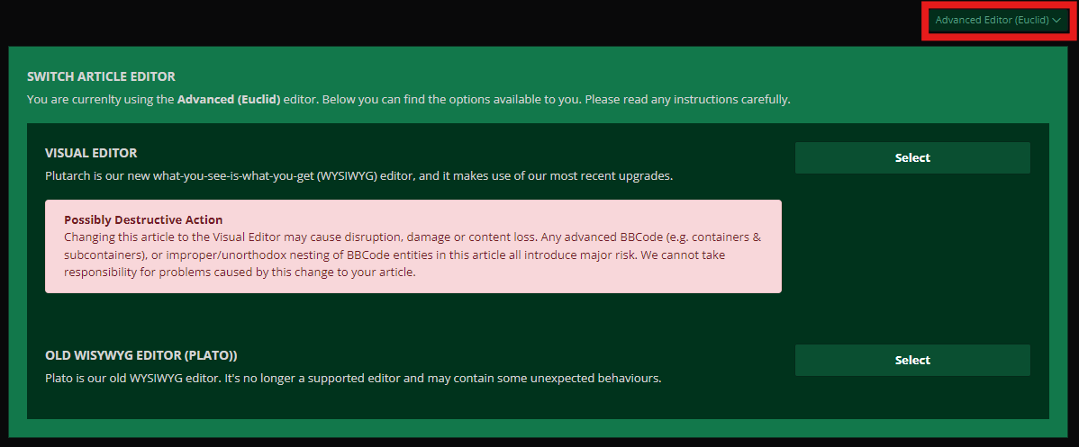 Guide to the Old Version Edit Interface in Article Tutorials Knowledge Base | World Anvil