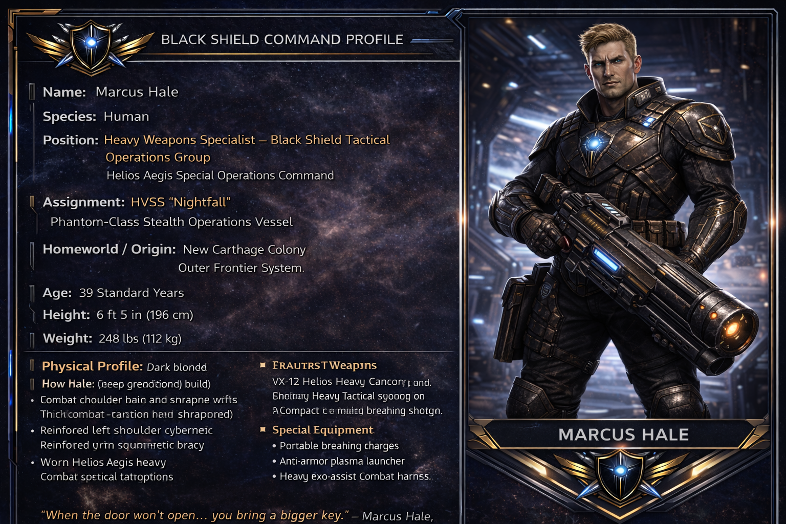 Marcus Hale Character in The Chartered Stars | World Anvil